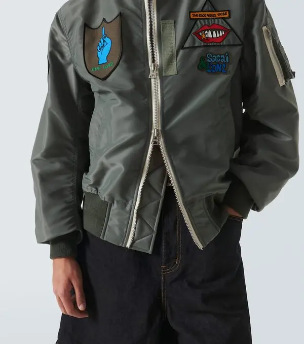 Sacai X Mark Gonzales Appliqué Bomber Jacket