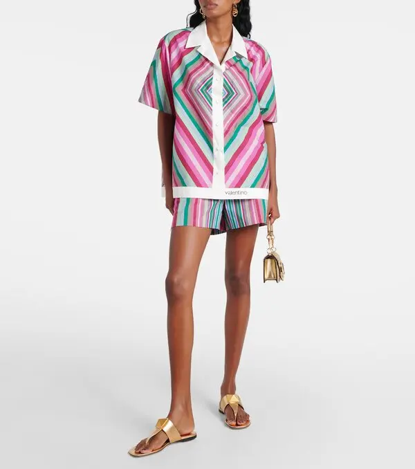 Valentino Garavani Printed Cotton Poplin Shirt
