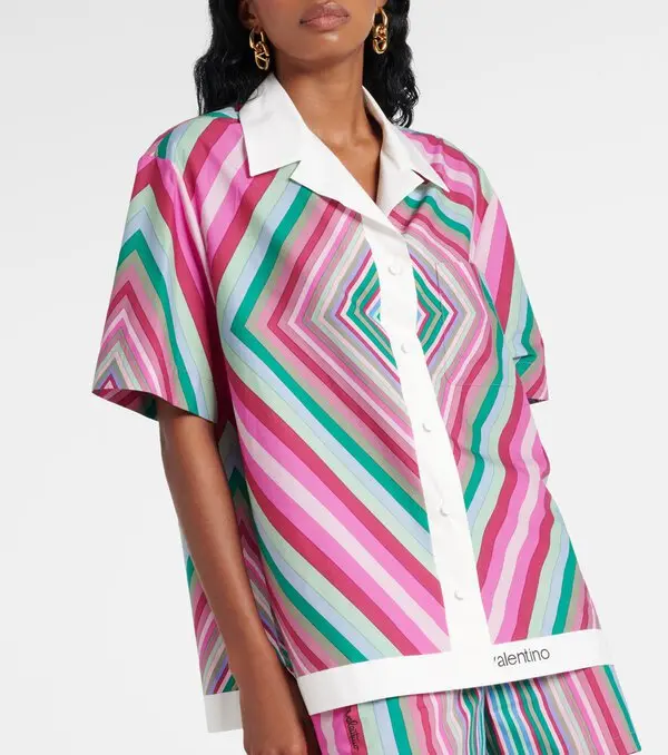 Valentino Garavani Printed Cotton Poplin Shirt