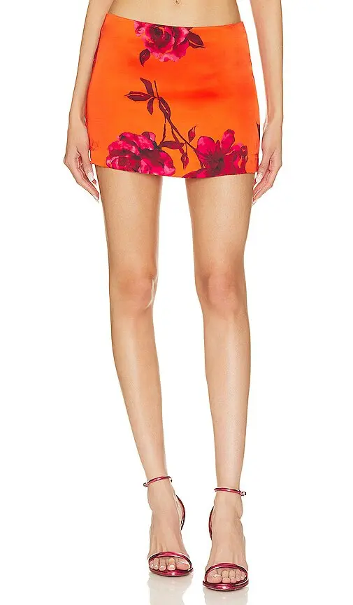 Nbd Nila Mini Skirt In Floral Print