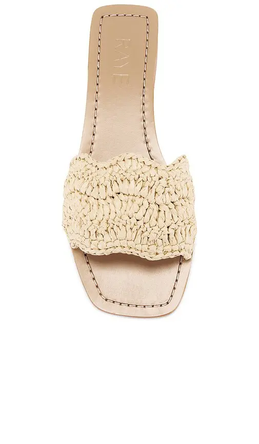 Raye Helen Raffia Slide Sandals