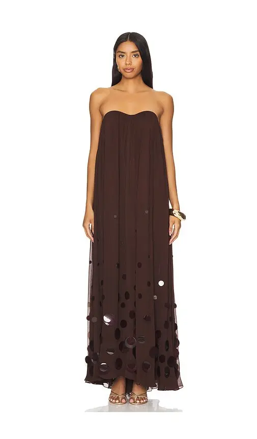 Retrofete Helena Maxi Dress In Deep Brown - 35% Off | Editorialist