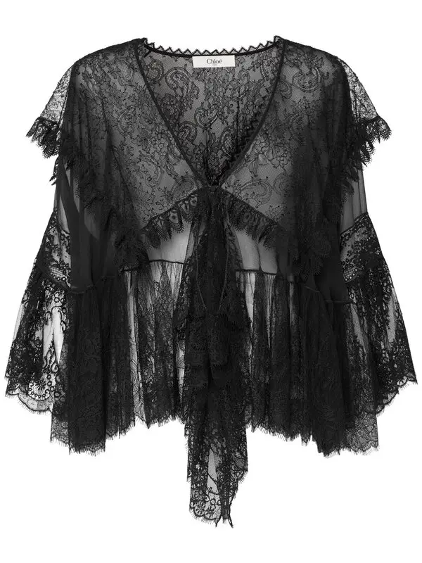 Chloé Ruffled Lace Shirt