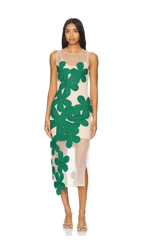 Simonmiller Hibiscus Crochet Dress In Green In Gummy Green - 30% Off |  Editorialist