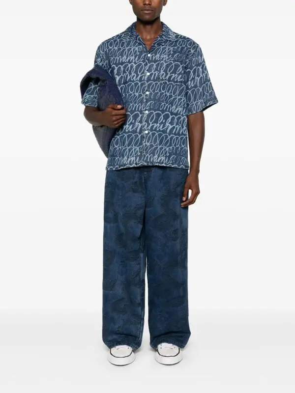 Marni Echoes-print Denim Shirt
