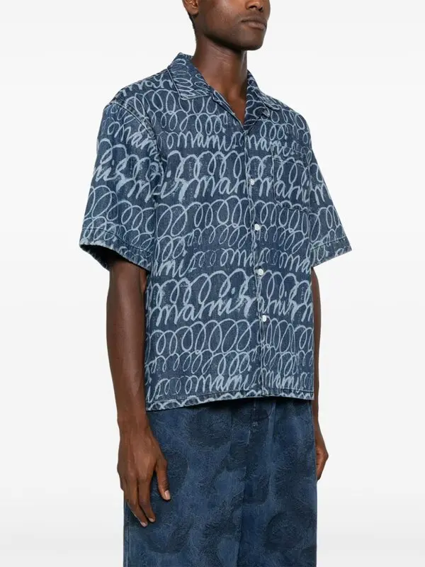 Marni Echoes-print Denim Shirt
