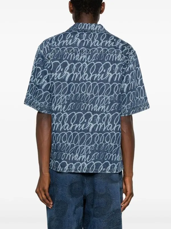 Marni Echoes-print Denim Shirt