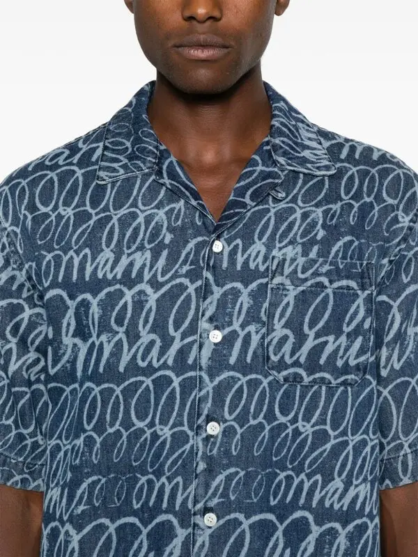 Marni Echoes-print Denim Shirt