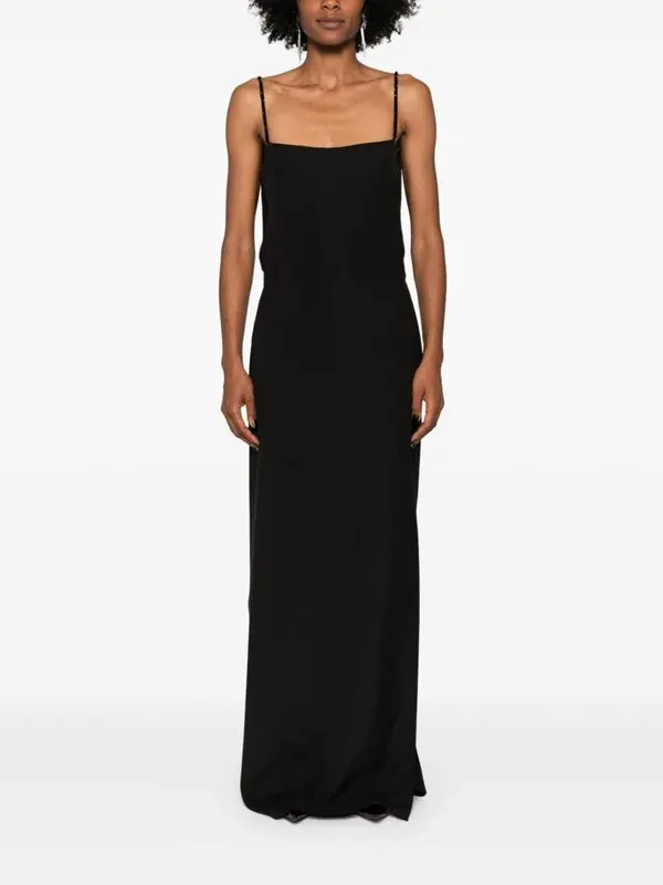 knee length dresses for ladies Gucci Vintage AW 2009 by Frida Giannini Black Draping Jersey Asymmetri   Amarcord Vintage Fashion