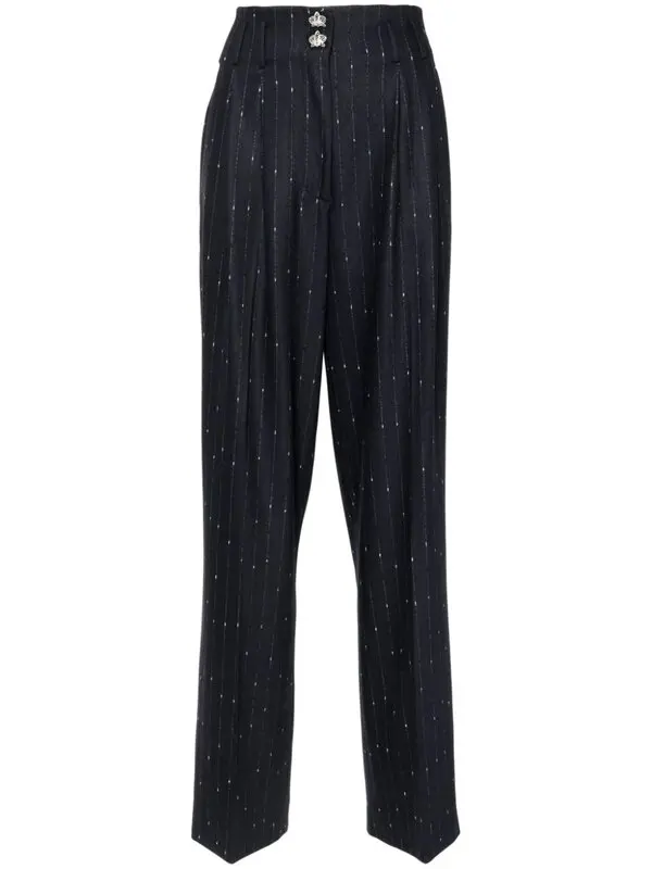 GENNY High-waisted Pinstriped Trousers