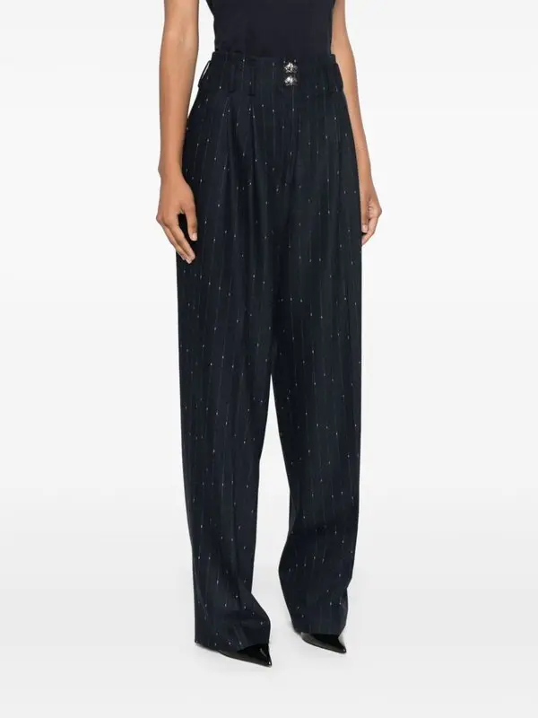 GENNY High-waisted Pinstriped Trousers