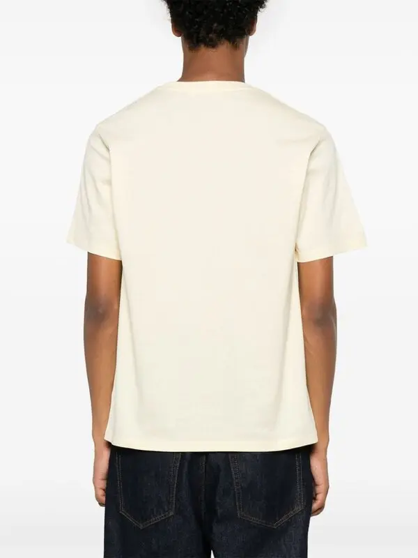 WALES BONNER Logo-patch Cotton T-shirt - Yellow