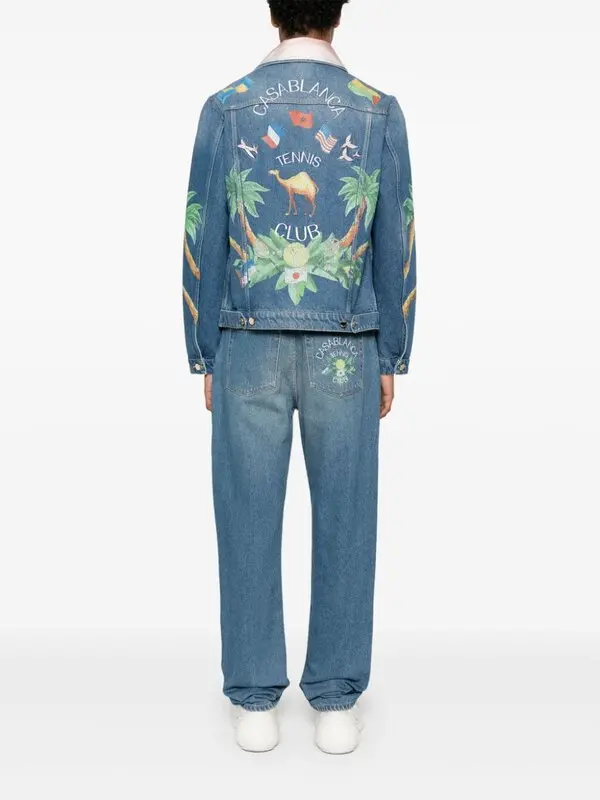 Casablanca Printed Embroidered Jeans