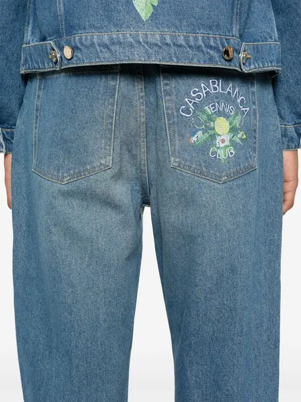 Casablanca Printed Embroidered Jeans