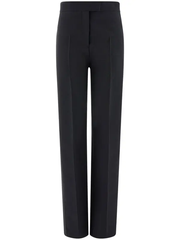 FERRAGAMO Press-crease High-rise Trousers - Black