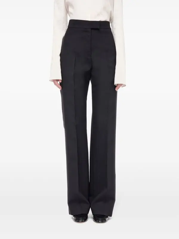 FERRAGAMO Press-crease High-rise Trousers - Black