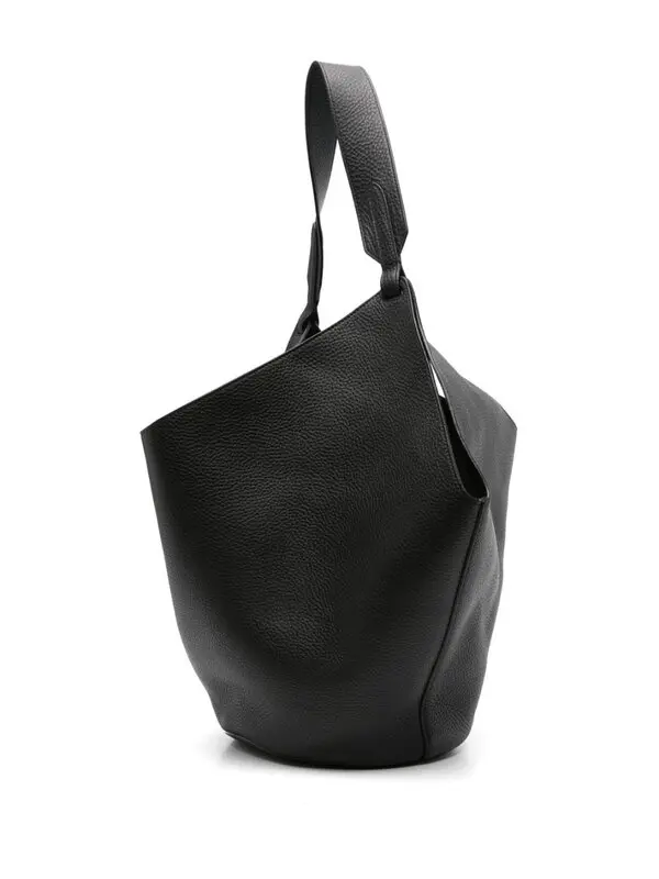 Khaite Medium Lotus Leather Tote Bag - Black