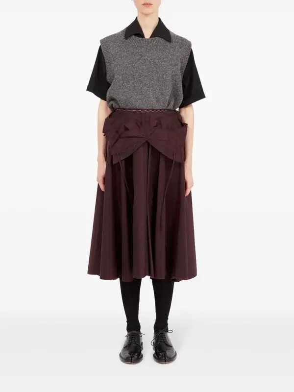 MAISON MARGIELA A-line Midi Skirt - Red
