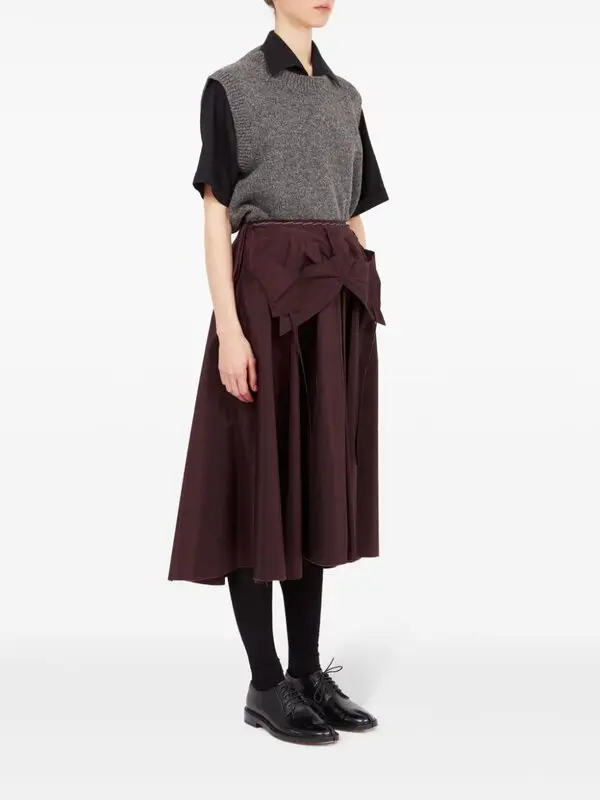 MAISON MARGIELA A-line Midi Skirt - Red