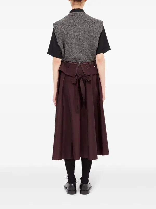 MAISON MARGIELA A-line Midi Skirt - Red