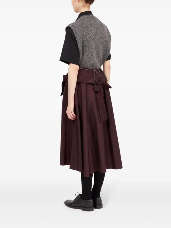 MAISON MARGIELA A-line Midi Skirt - Red