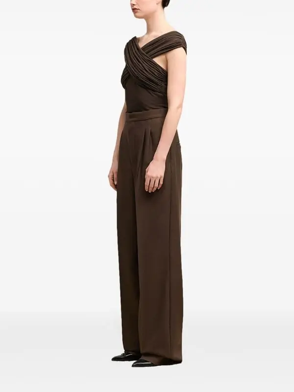 Ami Draped Top - Brown