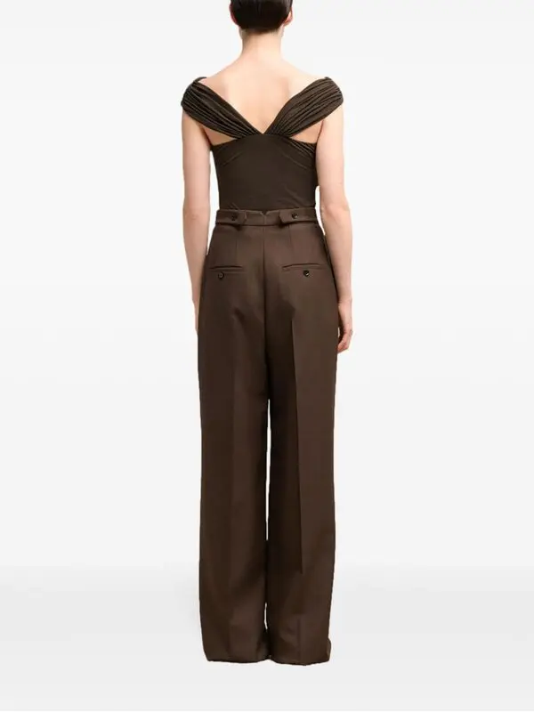 Ami Draped Top - Brown