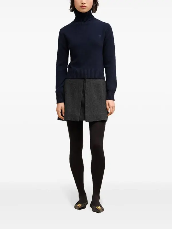Ami Panelled Mini Skirt - Grey