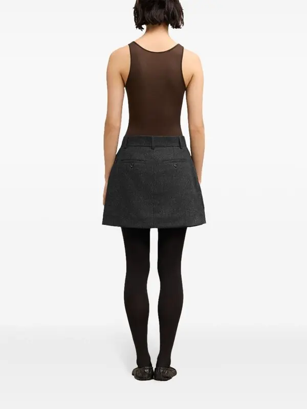Ami Panelled Mini Skirt - Grey
