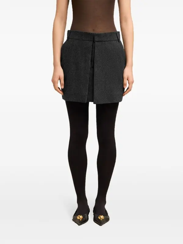 Ami Panelled Mini Skirt - Grey