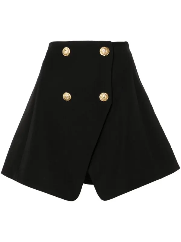 Balmain Virgin Wool Mini Skirt