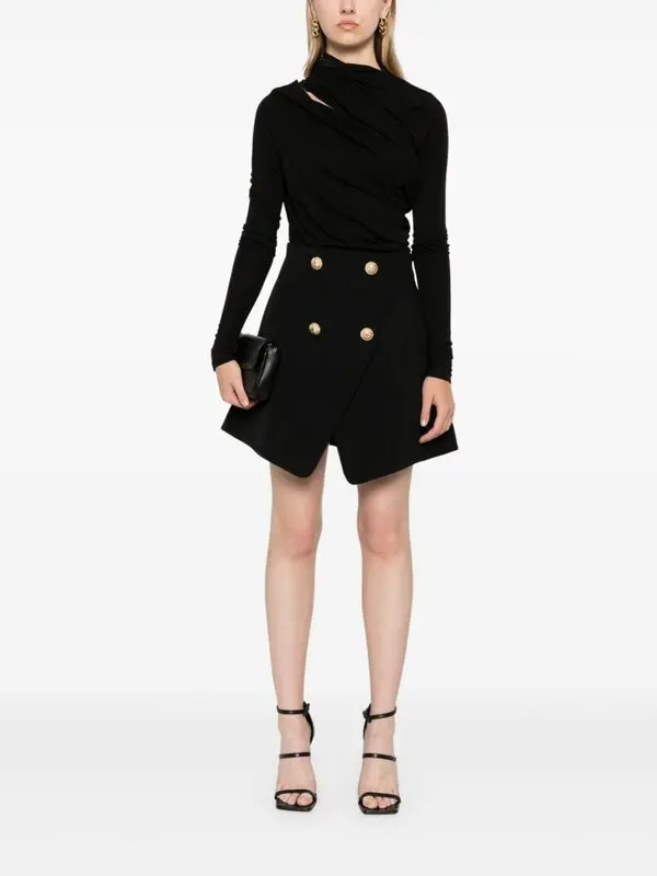 Balmain Virgin Wool Mini Skirt