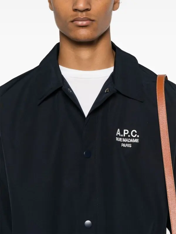 A.P.C. Regis Shirt Jacket In Blue - 44% Off | Editorialist