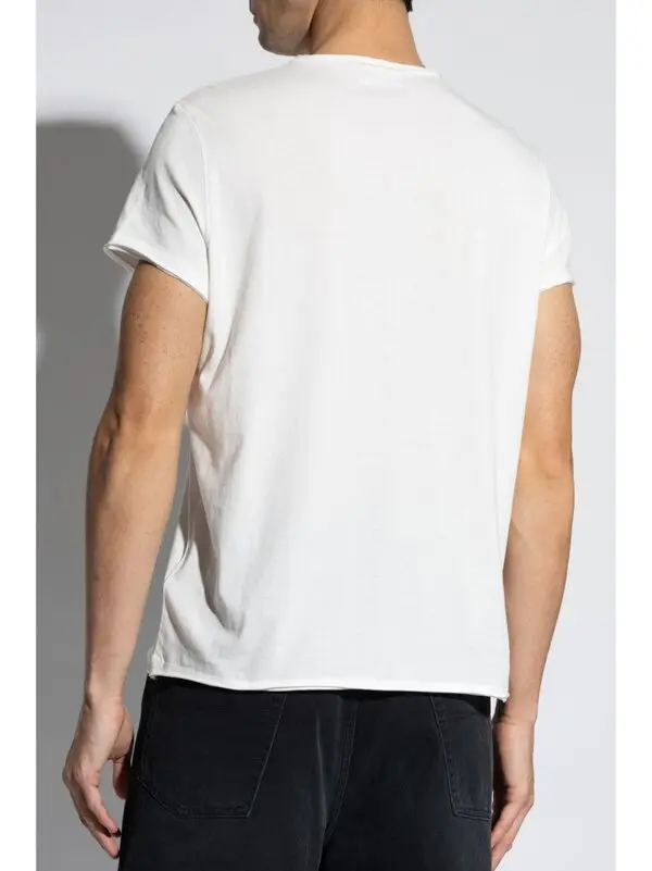 Zadig&Voltaire Henley-neck Cotton T-shirt - White