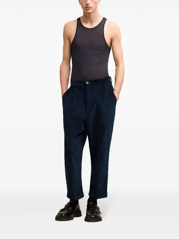 AMI Paris Tapered-leg Corduroy Trousers