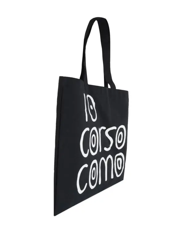 10 CORSO COMO Logo-print Canvas Tote - Black
