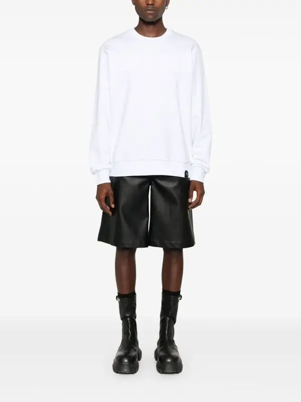 Philipp Plein Gothic Plein Cotton Sweatshirt - White