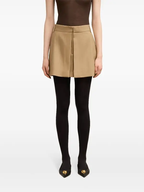 AMI Paris Panelled Mini Skirt - Neutrals