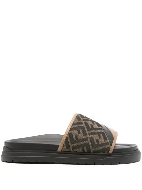 Fendi Diagonal Padded Slides