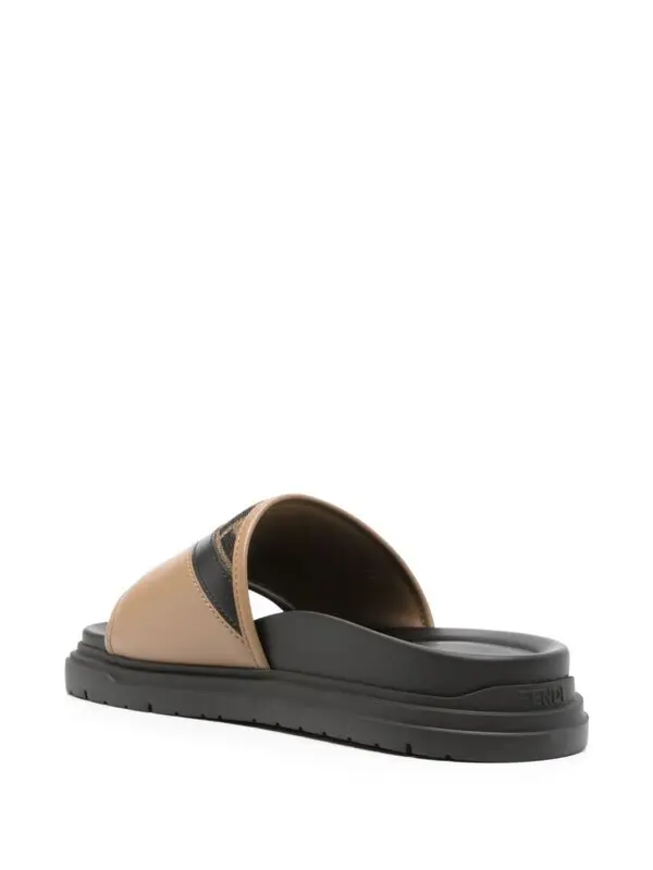 Fendi Diagonal Padded Slides
