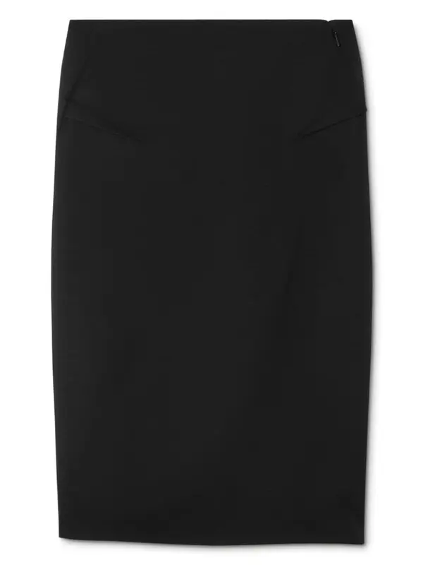 Versace Asymmetric Pencil Skirt - Black