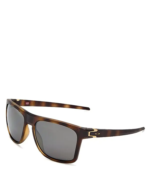 Oakley Leffingwell Square Sunglasses - Tortoise/gray Solid