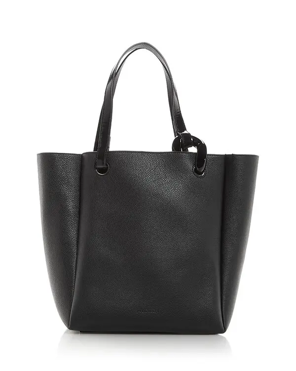 JW Anderson Corner Chain Leather Tote - Black