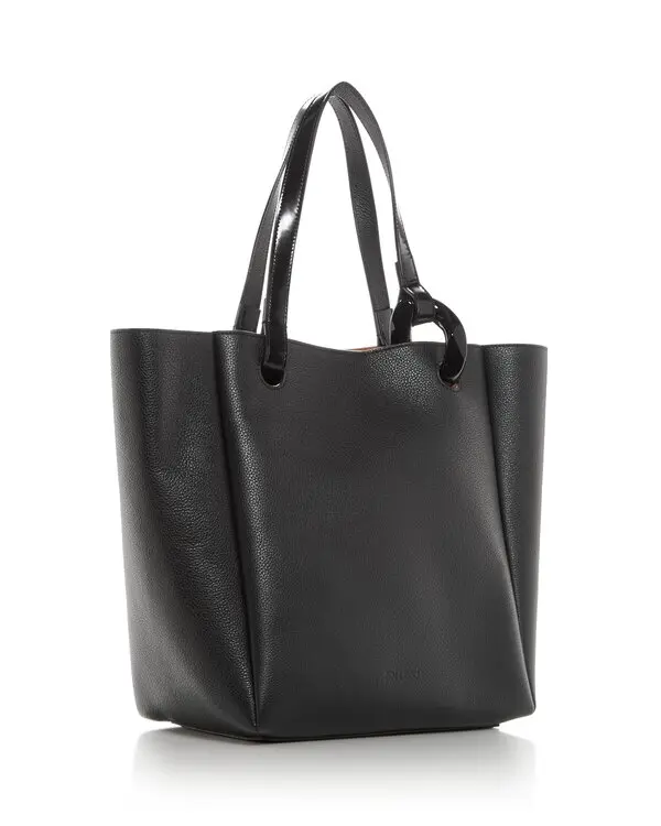 JW Anderson Corner Chain Leather Tote - Black