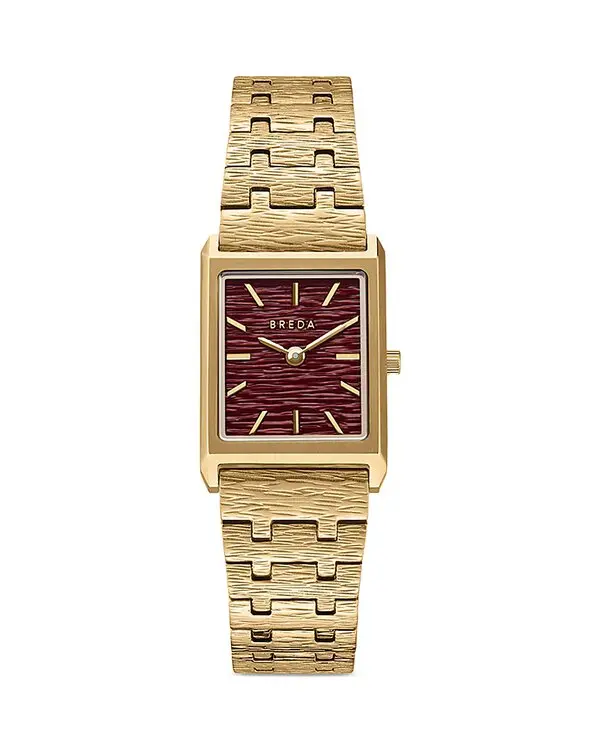 BREDA 20mm X 28mm Virgil Watch - Red/gold