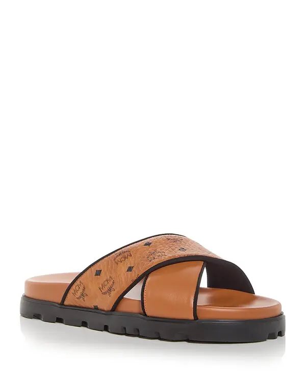 MCM Cognac slides 36 IT / W Monogram Print Rubber Slides Cognac | MCM ®US main image 4
