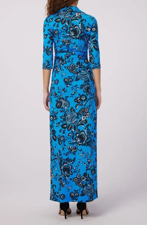 chinese dress ladies Abigail Silk Jersey Midi Wrap Dress