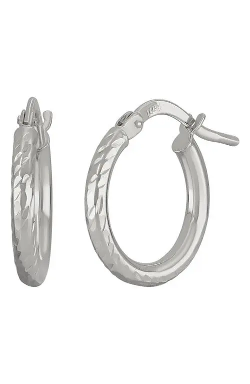 Bony Levy 14k Gold Hoop Earrings - 14k White Gold