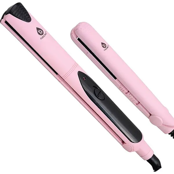PURSONIC Flat Iron Hair Straightener With A Free Travel Straightener - Pink