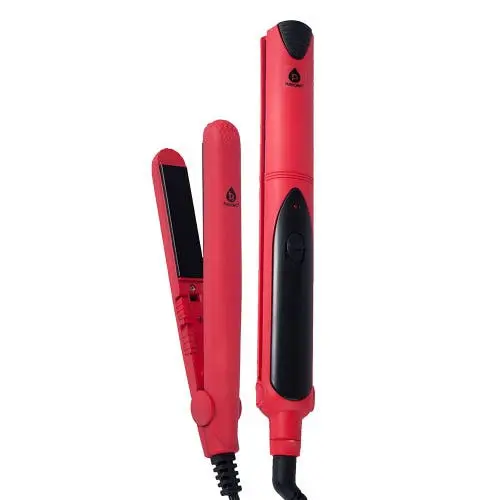 PURSONIC Flat Iron With A Free Travel Straightener - Red